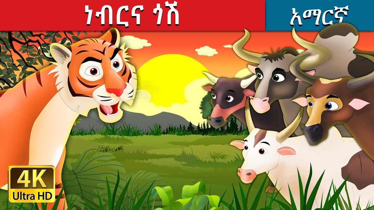 ነብርና ጎሽ | The Tiger And The Buffalo Story in Amharic | Amharic Fairy Tales - YouTube