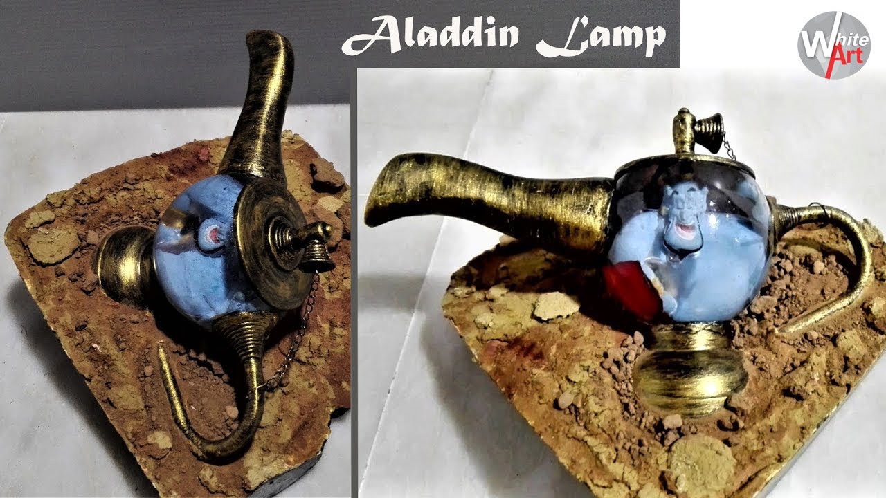 How to make Aladdin Genie Lamp | DIY Resin Art | Magical Lamp Diorama ...