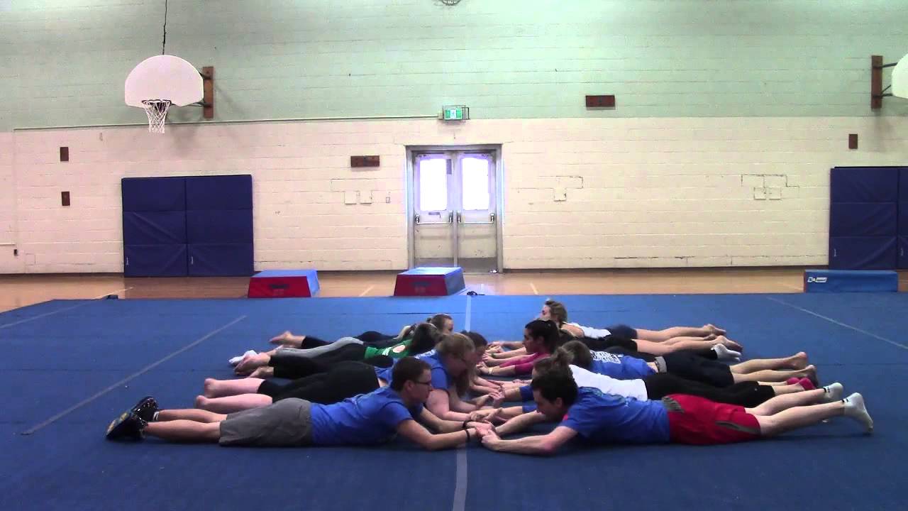 Group Log Roll Windmill in Unison - YouTube
