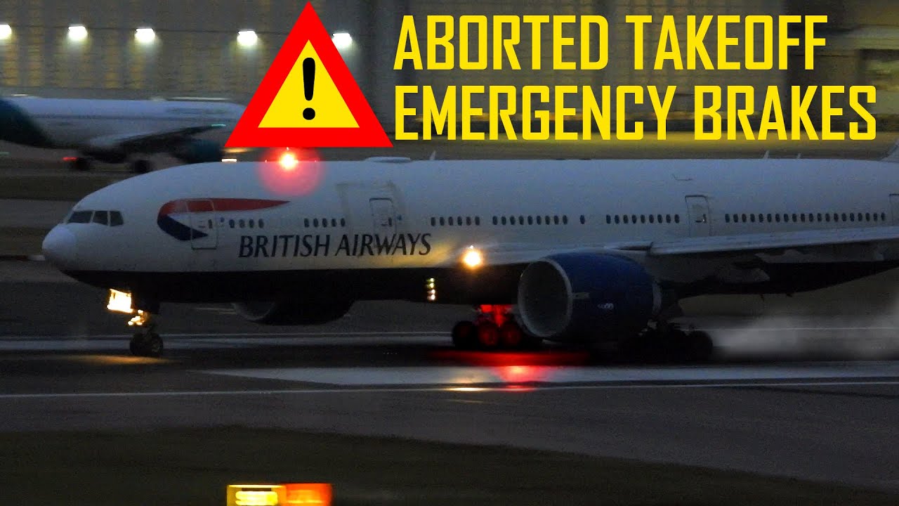 Aborted Takeoff at Heathrow Airport after accelerating down Runway 27L ...