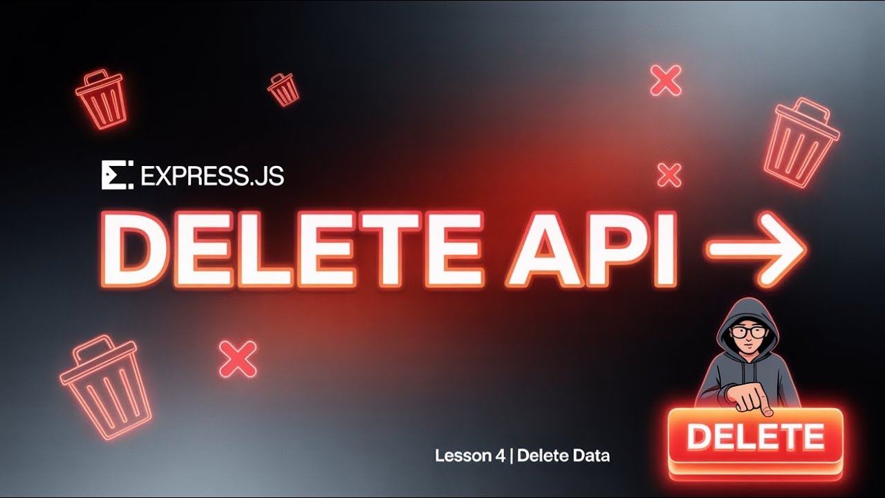🚀 Express.js DELETE API | Remove Data using REST API in Node.js - YouTube