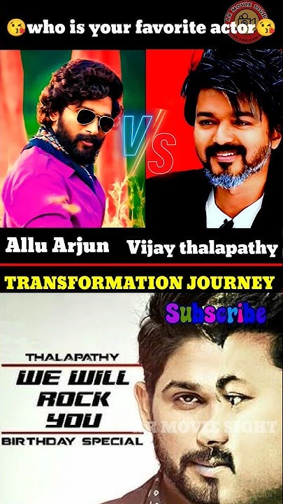 Vijay Thalapathy vs Allu Arjun 💯☑️ age transformation journey #shortvideo #youtubeshorts # ...