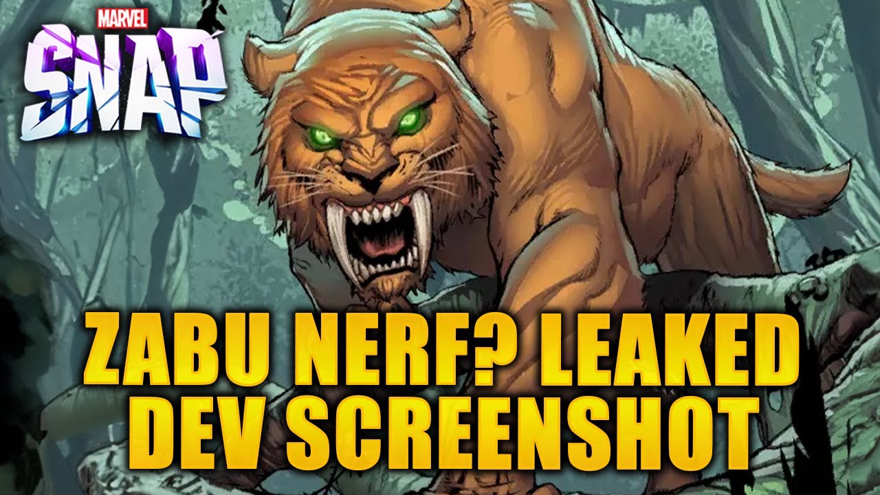 ZABU NERF? Leaked Dev Screenshot - MARVEL Snap - YouTube