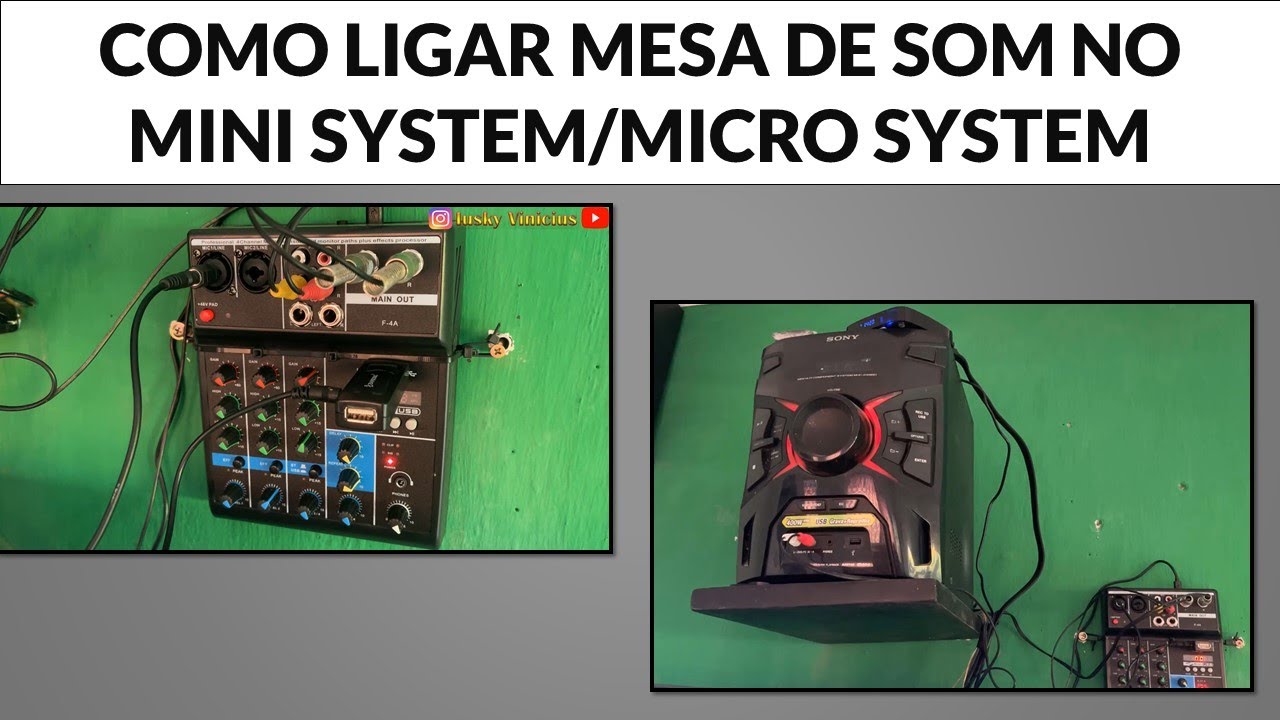 COMO LIGAR MESA DE SOM NO MINI SYSTEM/MICRO SYSTEM - YouTube