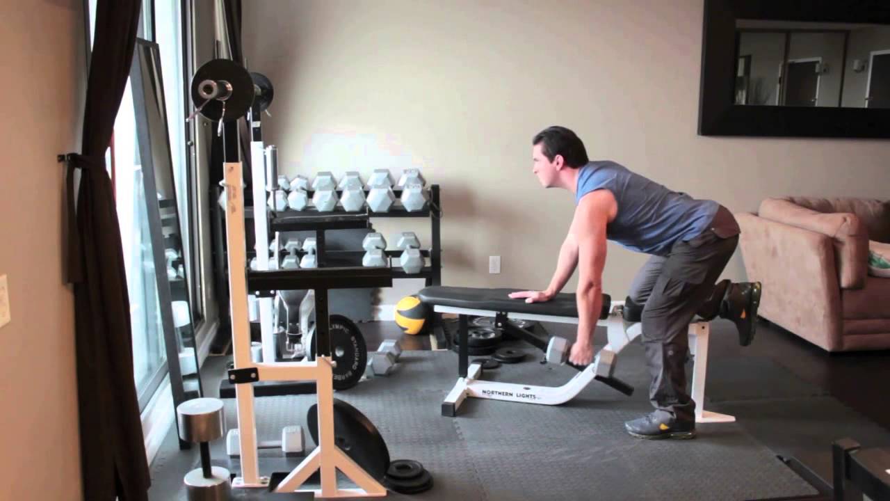Dumbbell Back Exercises - One Arm Row - YouTube