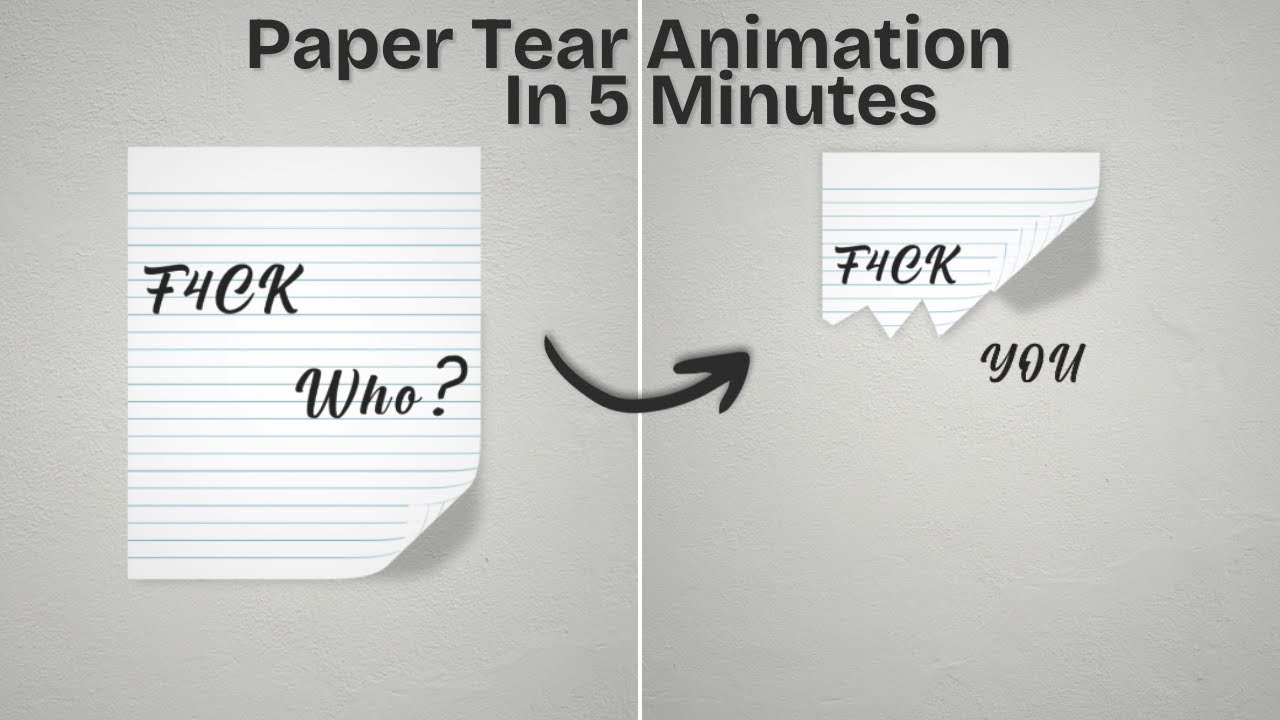 Easy Paper Tear Animation in After Effects - YouTube