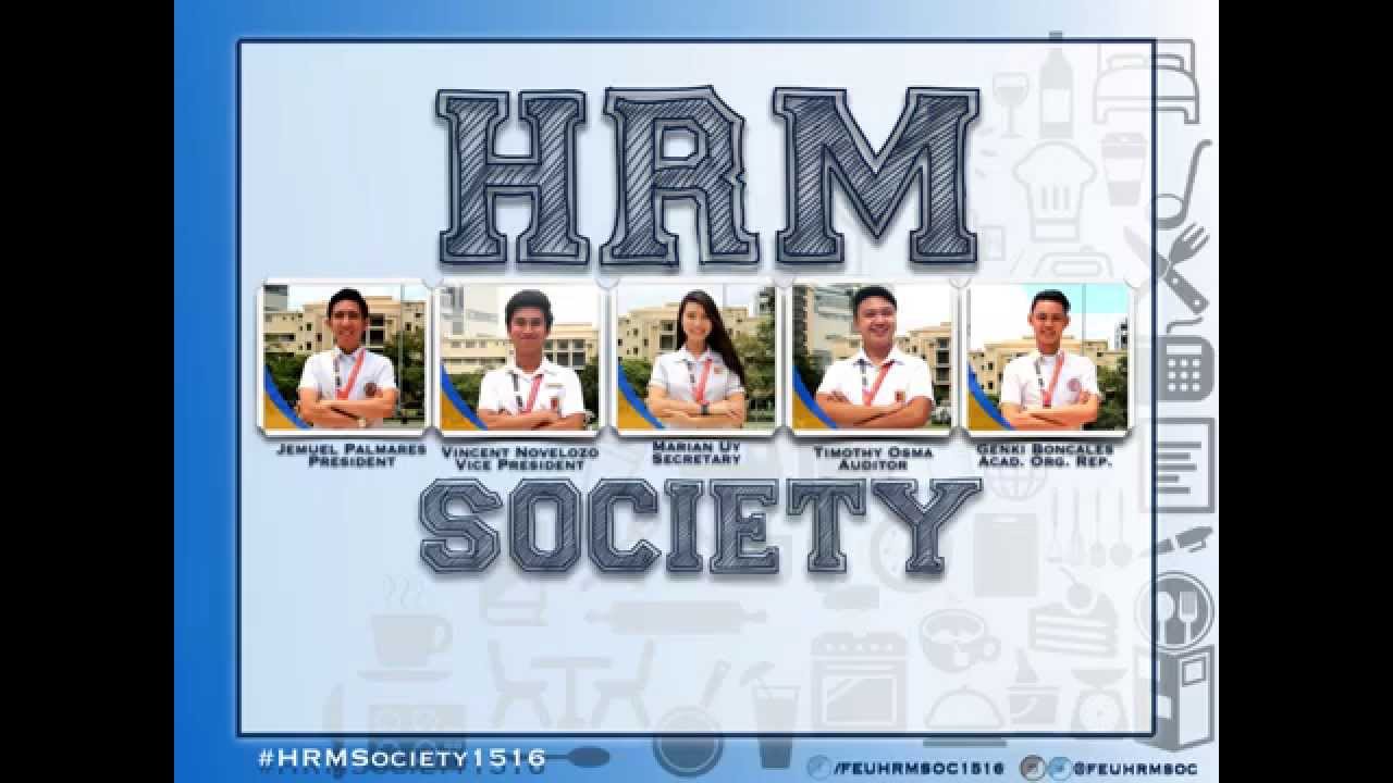 FEU HRM Society 2015-2016 Executive Board - YouTube