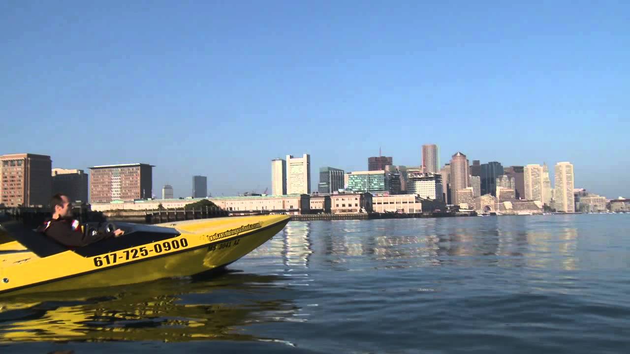 Travel New England: Tour Boston's Waterfront by Mini Speed Boat - YouTube