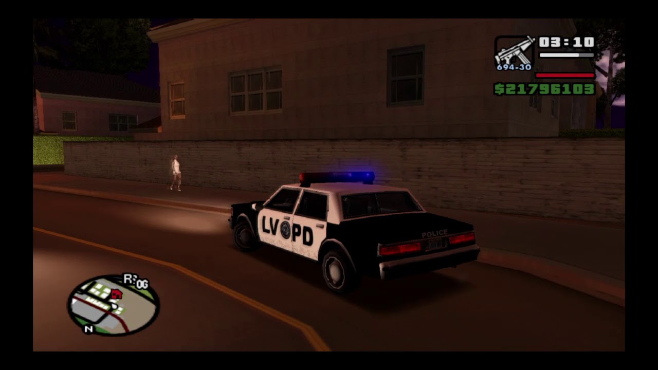 Grand Theft Auto: San Andreas police car drive 1 - YouTube