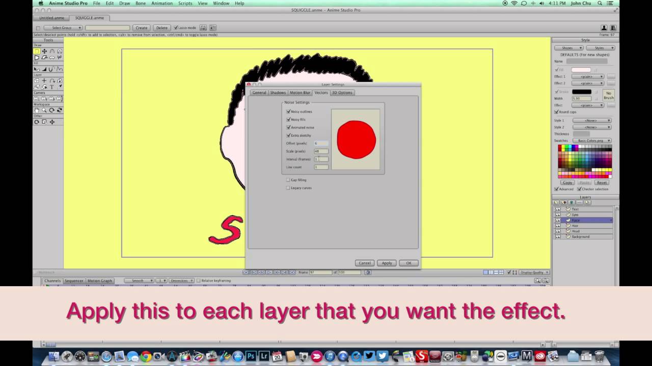 Squigglevision in Anime Studio Pro - YouTube