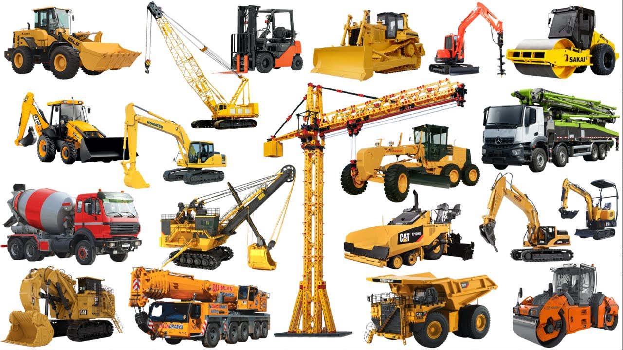 CONSTRUCTION MACHINERY VEHICLES | Dump Trucks, Excavators, Bulldozers ...