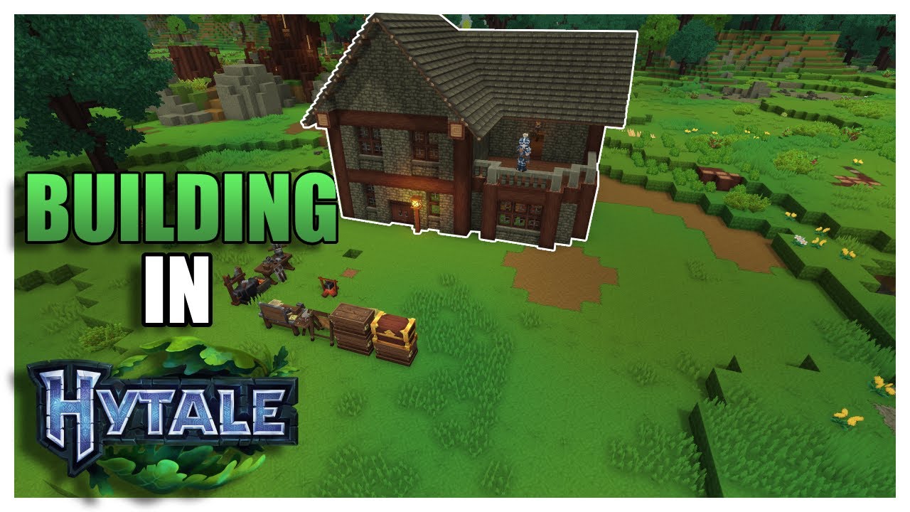 Hytale Ep.7 - Finally Getting the House Built! - YouTube