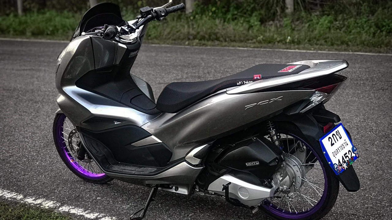 pcx แต่งสวย 2021 🚦"สีเทาโลม่วง" [ โคตรสวย 💜 ] - YouTube