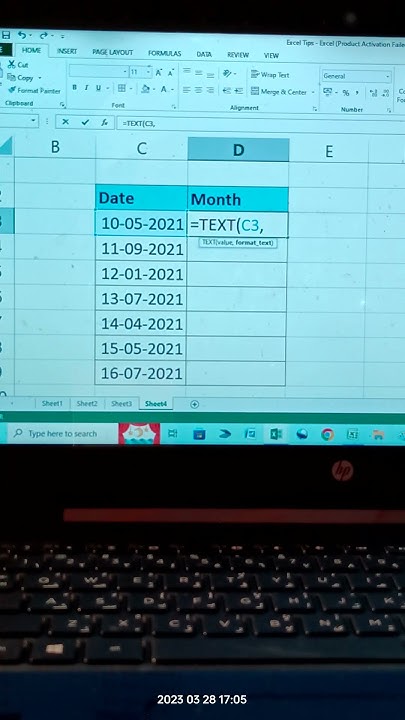 Date According Month Name Tricks in Excel | #shorts - YouTube