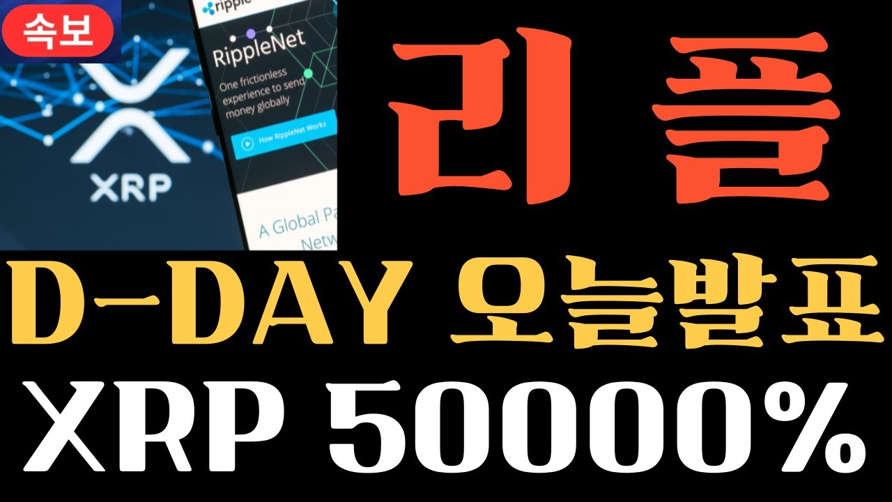 리플 코인 D Day 오늘 발표 긴급 Xrp 50000 리플목표가 리플호재 리플전망 리플코인목표가 리플코인
