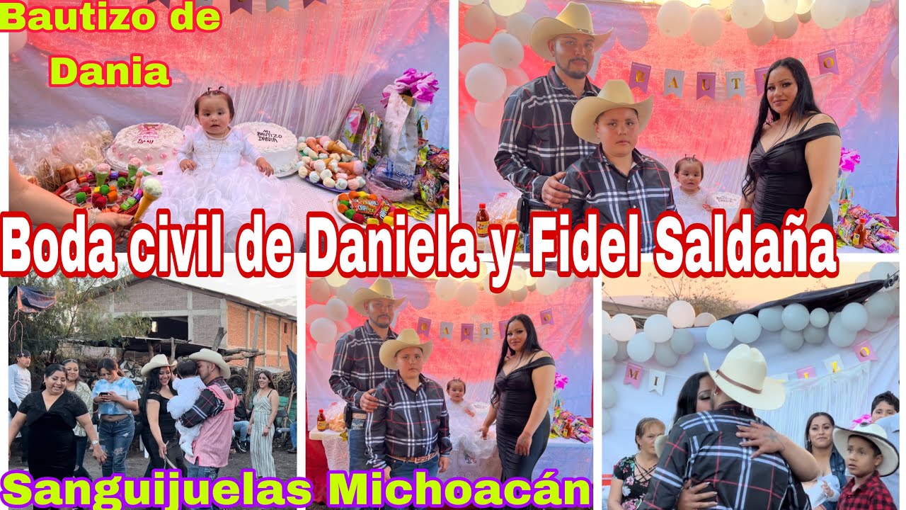 Bautizo de dania y boda civil de Daniela y Fidel Saldaña en ...