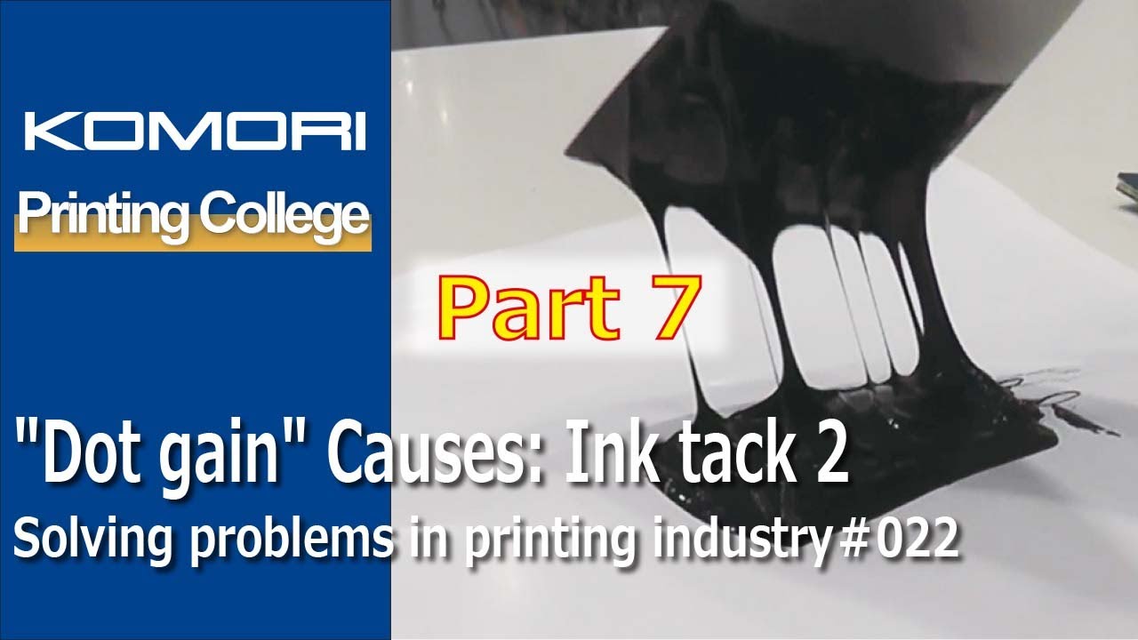 022 "Dot gain" Causes and countermeasures Part 7: Ink tack 2 - YouTube
