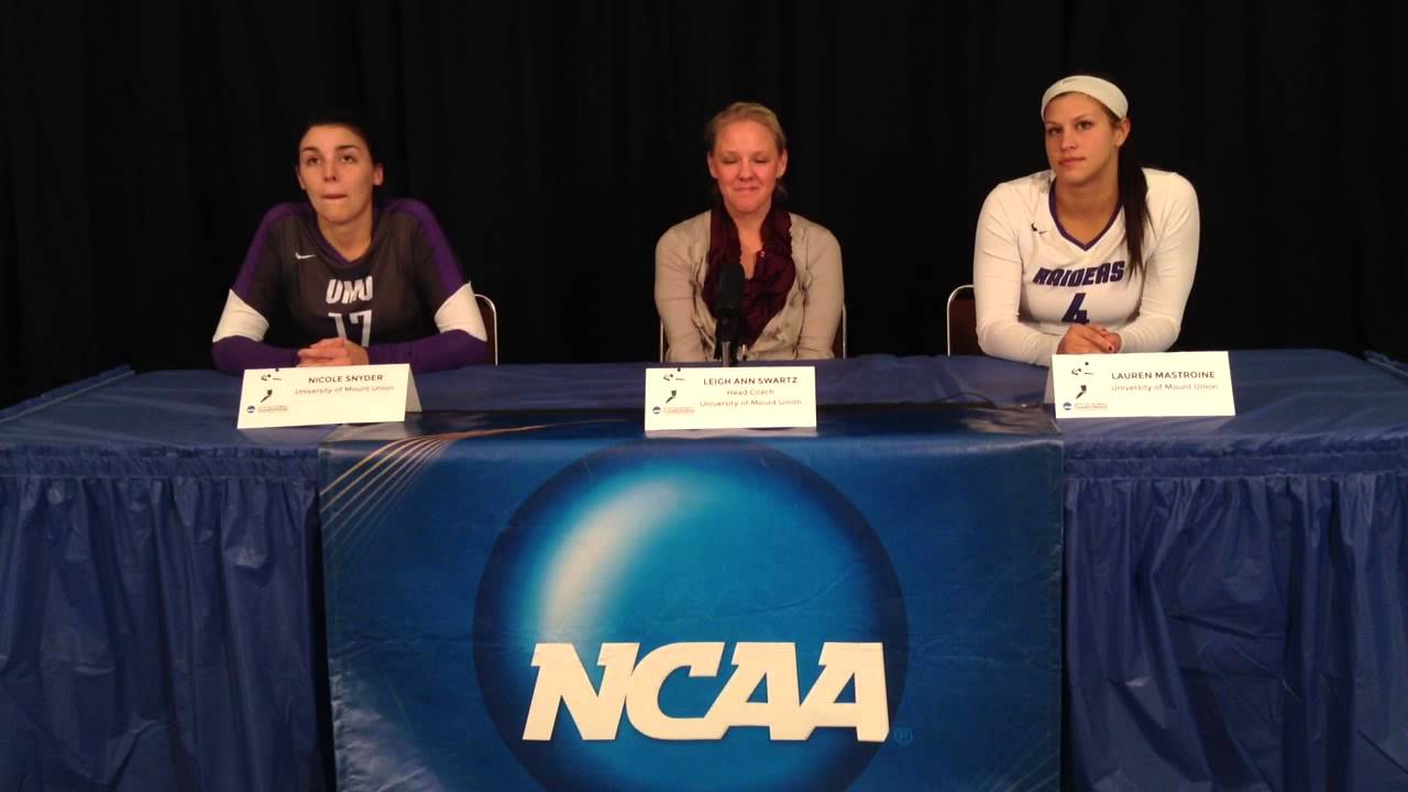 University of Mount Union Postmatch Comments - NCAA Volleyball Regional ...