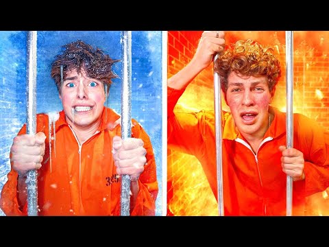 HOT VS COLD PRISON CHALLENGE!!