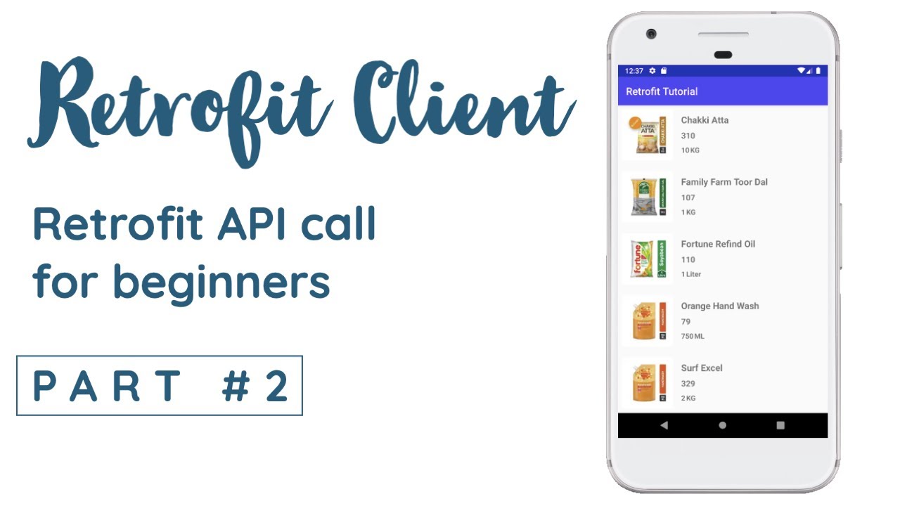 Retrofit Part 2 Make Api Call For Fetching Data Youtube
