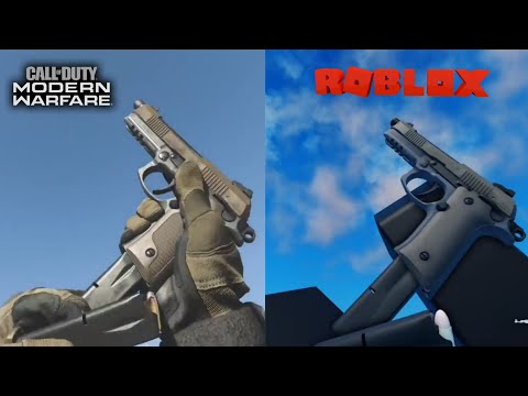 Call of Duty Modern Warfare 2019 vs Roblox Mw2019 [RELOADING ANIMATIONS ...