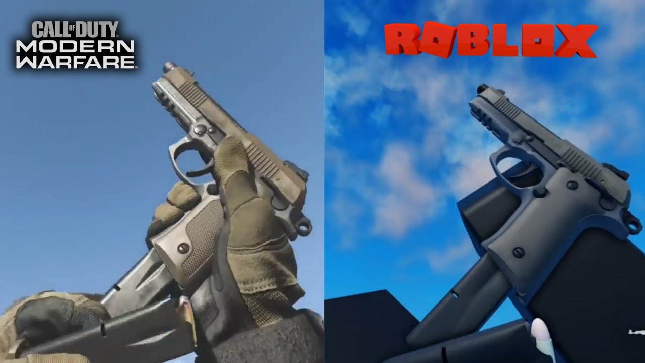 Call of Duty Modern Warfare 2019 vs Roblox Mw2019 [RELOADING ANIMATIONS ...