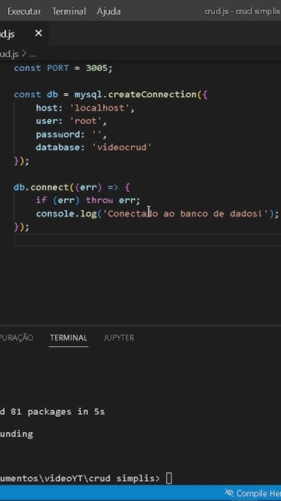 Como fazer um "CRUD" em node js em 1 minuto - YouTube
