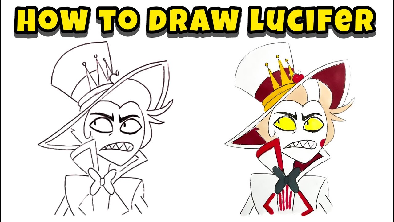 How to Draw Lucifer Morningstar from Hazbin Hotel – Create Ruler of All ...