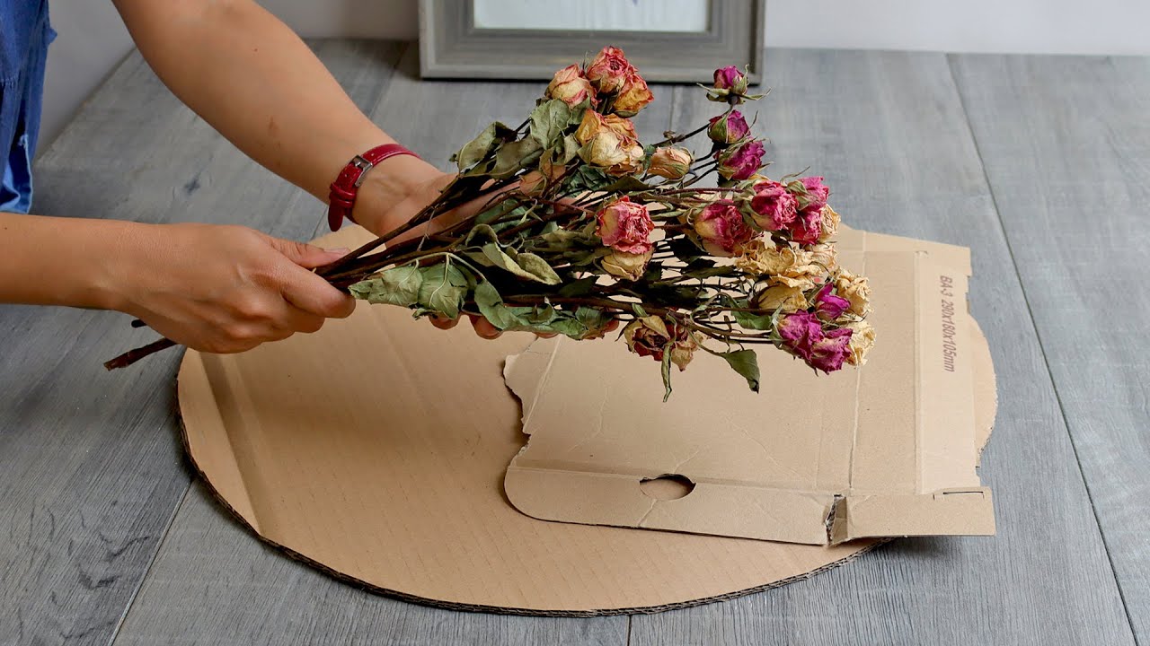 Te Asombrará Lo que Puedes Hacer con Flores Secas, Cartón y Botellas ...