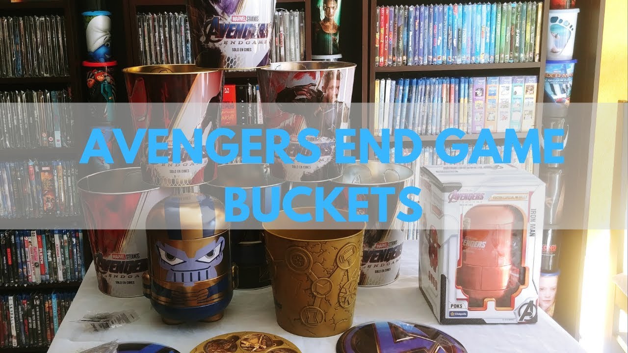 Avengers End Game promos popcorn buckets and awesome keychains - YouTube