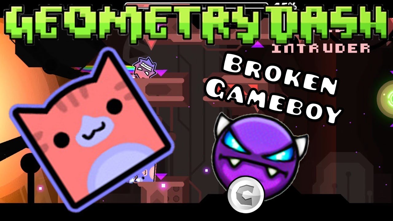 geometry dash: broken gameboy by thecheesenugget (easy demon) (all 1 ...
