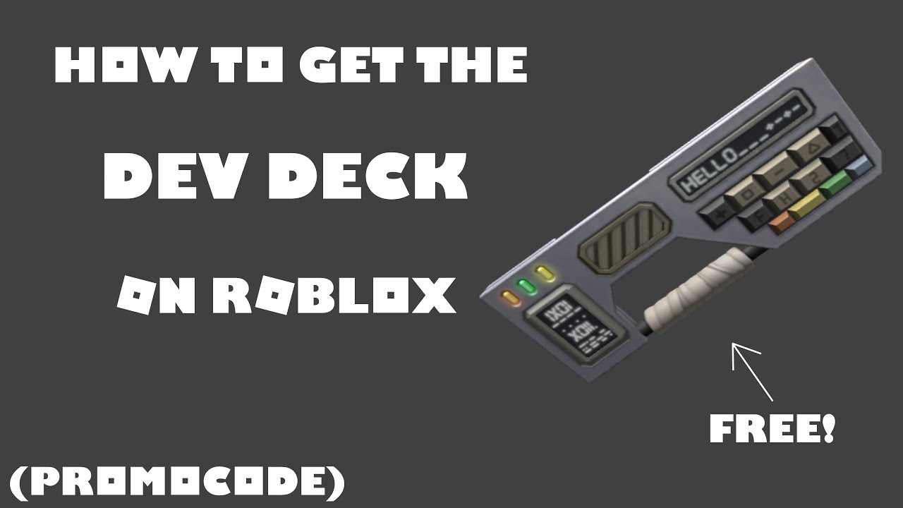 HOW TO GET THE DEV DECK ON ROBLOX! (PROMOCODE) - YouTube