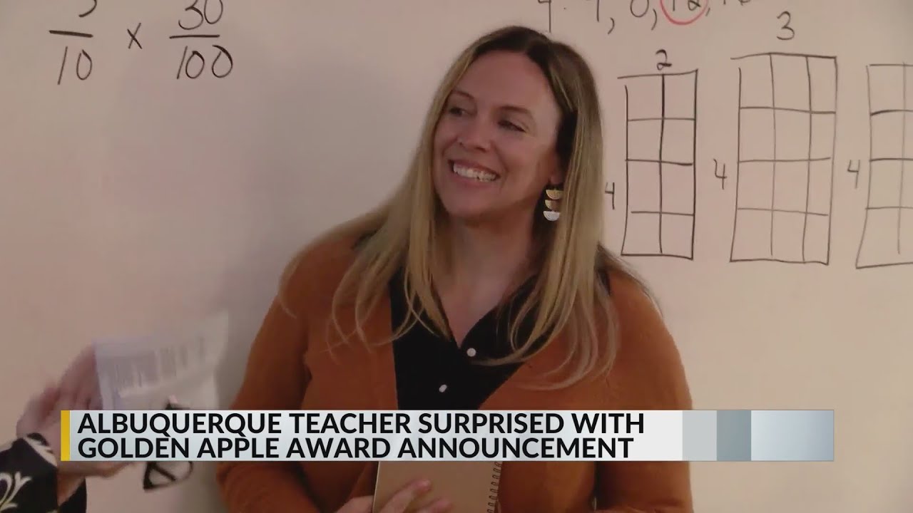 Albuquerque teacher receives Golden Apple award - YouTube