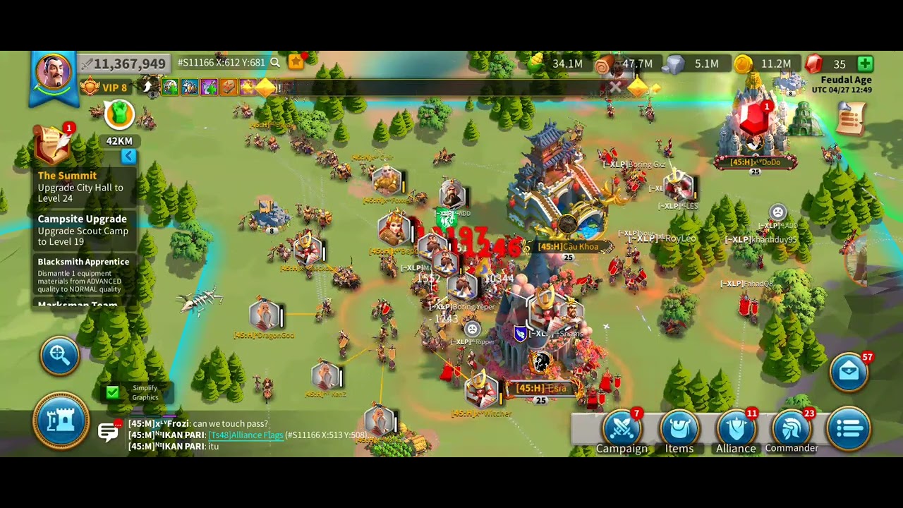 Flag battle between 3045 vs 3046 ROK KVK 1 - YouTube