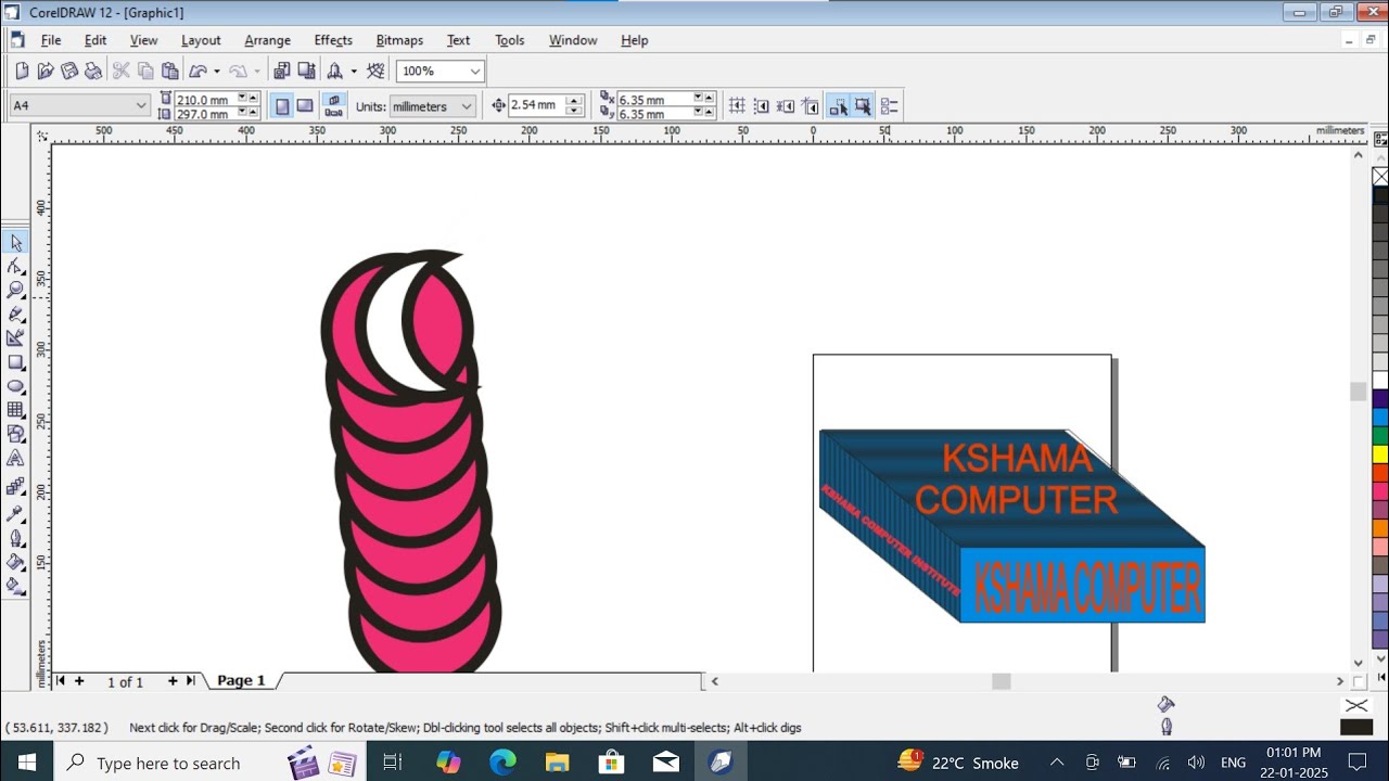 Coreldraw latest design | coreldraw me shapes ka use kaise kare ...