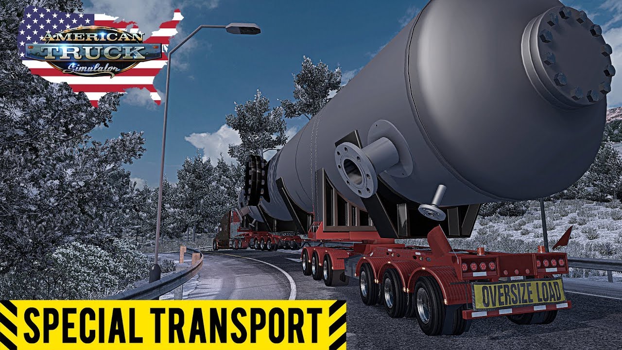 ATS Special Transport 🚚 MEGA Schwertransport im Winter 🔵 #211 US Truck ...