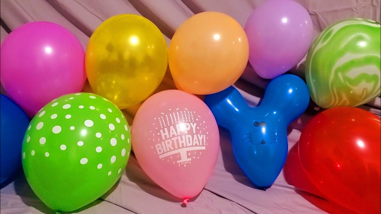 FUN BIRTHDAY BALLOONS POP PART 108!!! - YouTube