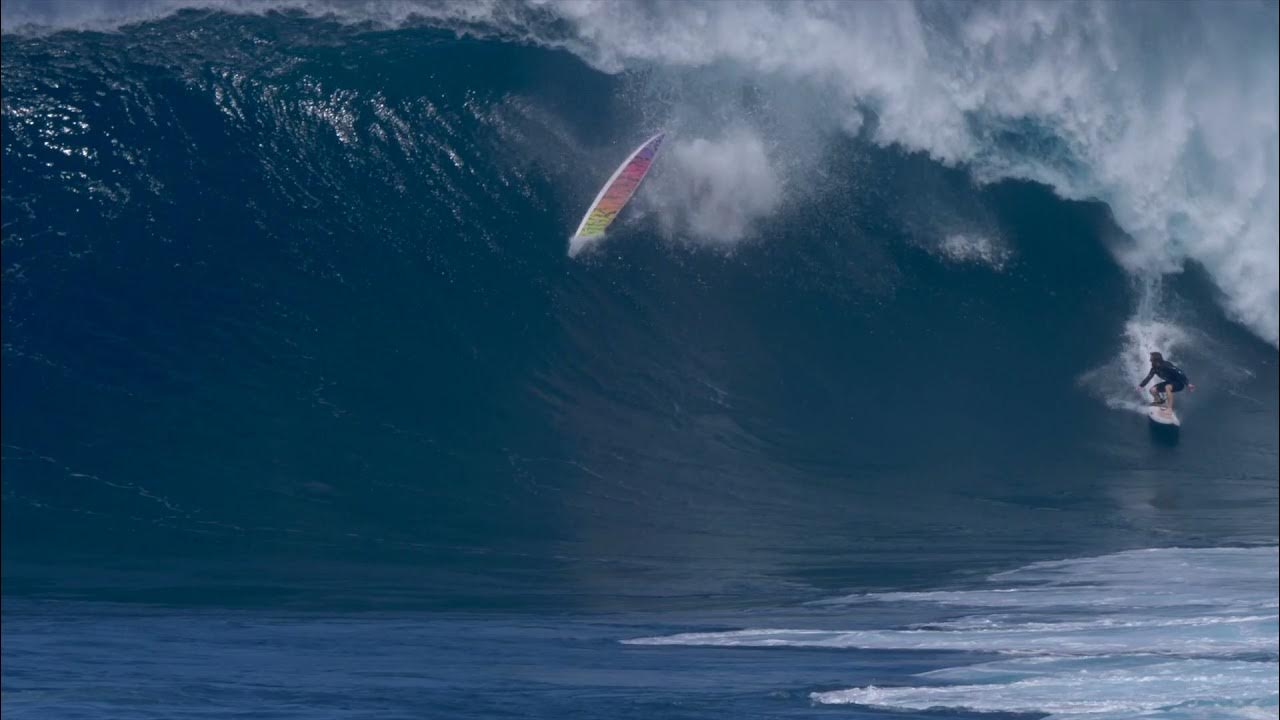 Gnarly Tandem Big Wave Surfing Wipeout, Surfer Tomahawks down wave ...