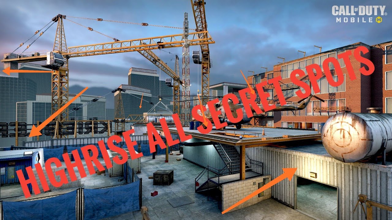 Highrise all secret spots | Call of Duty: Mobile - YouTube