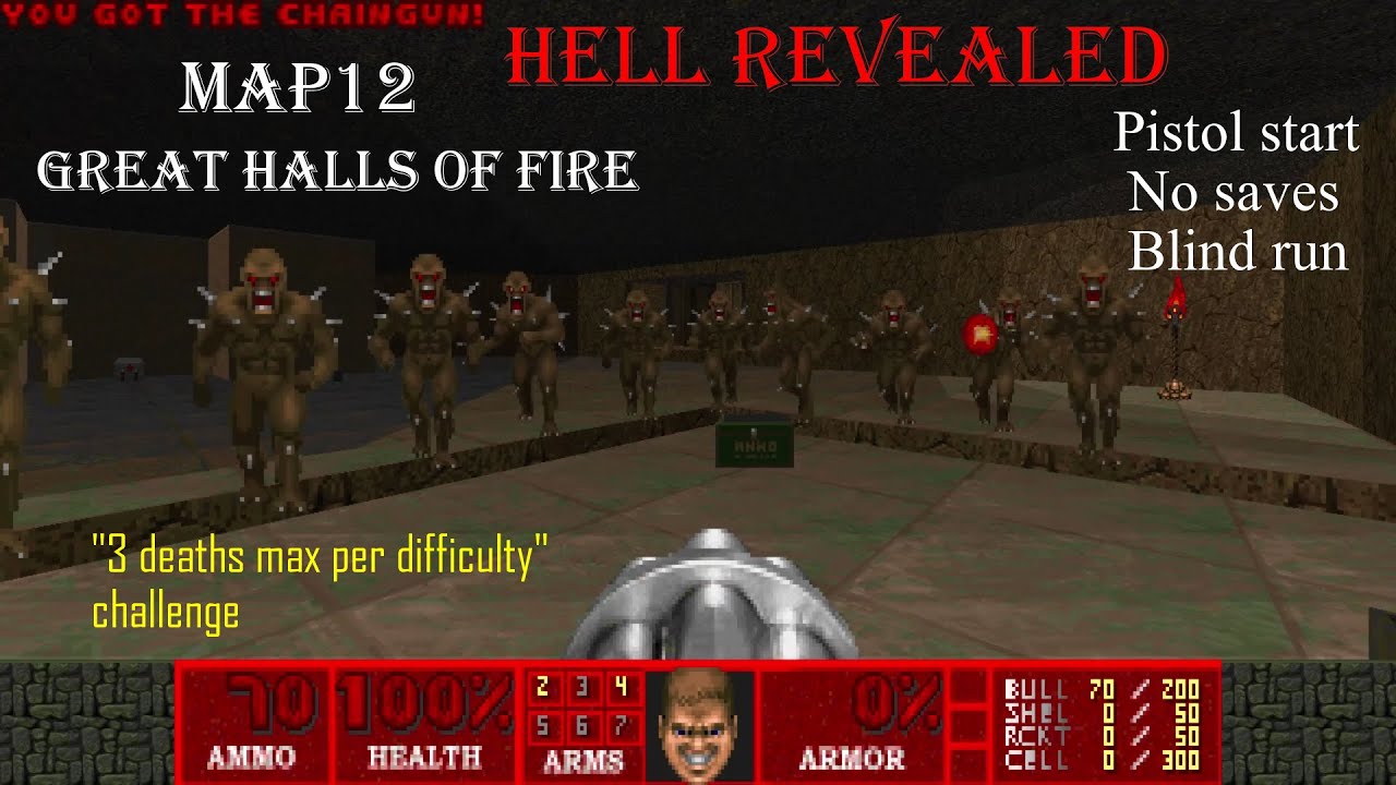 Hell Revealed - Map12: Great Halls of Fire (Blind playthrough) - YouTube