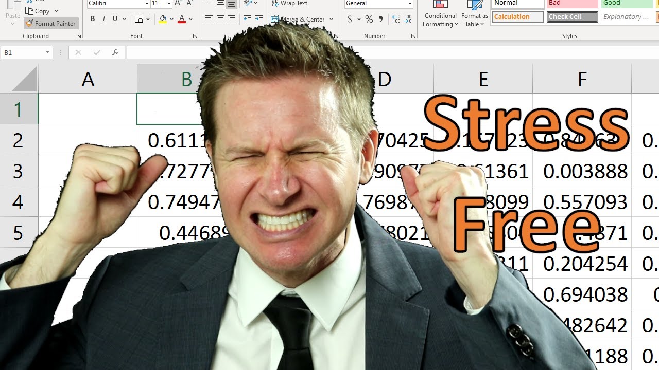 Stress Free Excel Worksheet - YouTube
