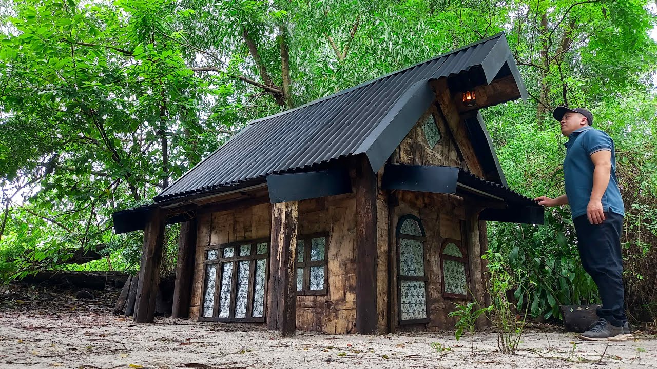 Making a house with a unique roof for tiny people/Episode 7/ From start ...