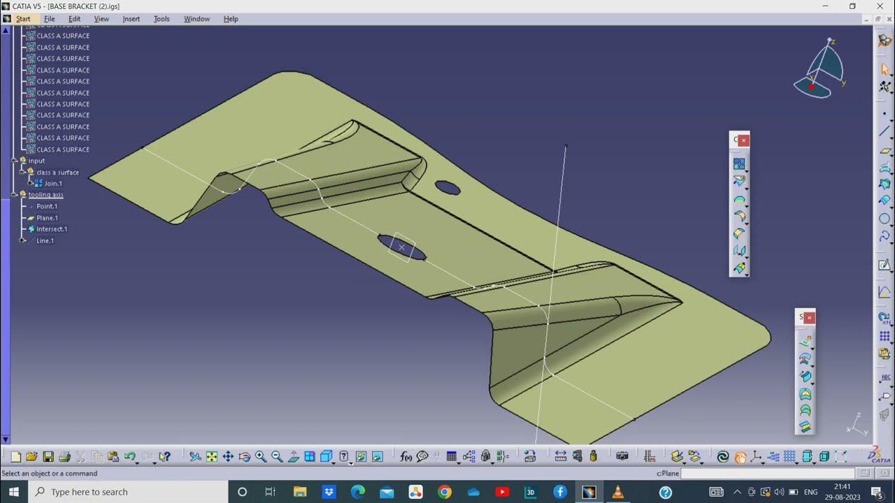 "Creating a Base Bracket and Plastic Trim Assembly in CATIA V5 Tutorial"#catiav5 @donmech7 - YouTube