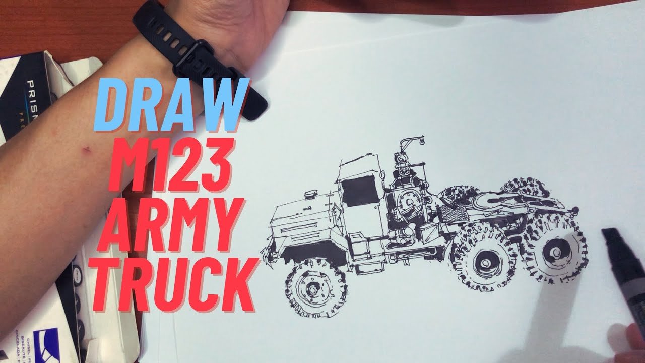 M123 Tractor Truck drawing - YouTube