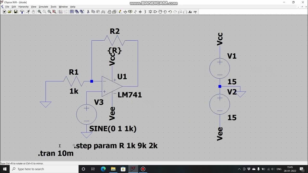 Parameter sweep in LTspice - YouTube
