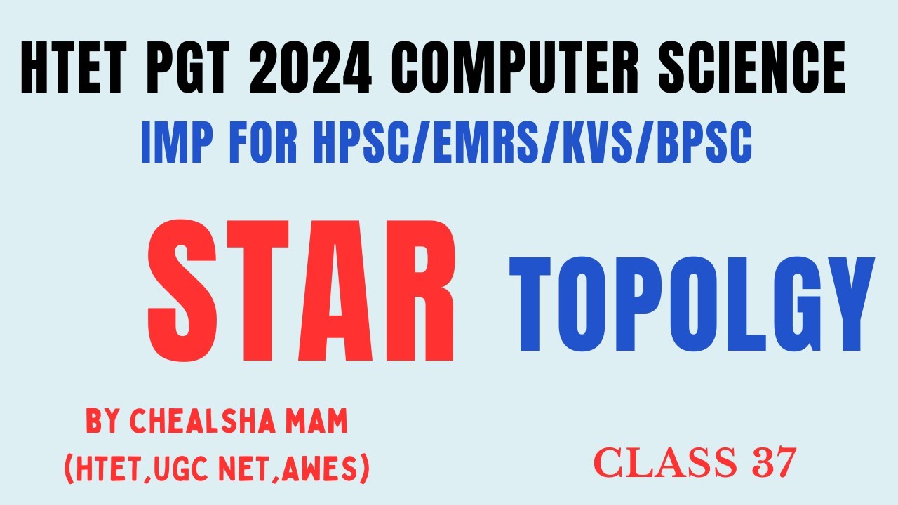 Star Topology in Computer Network | Tree Topology | HTET PGT Computer ...