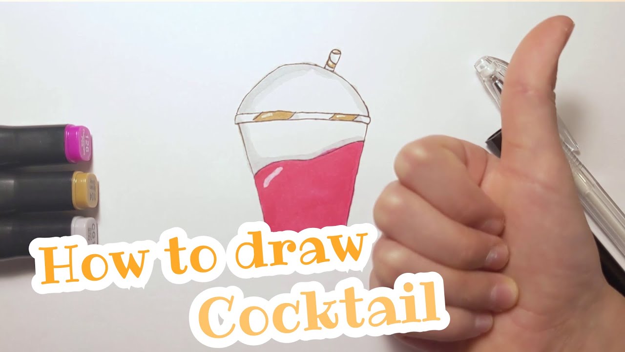 How to draw Cocktail - YouTube