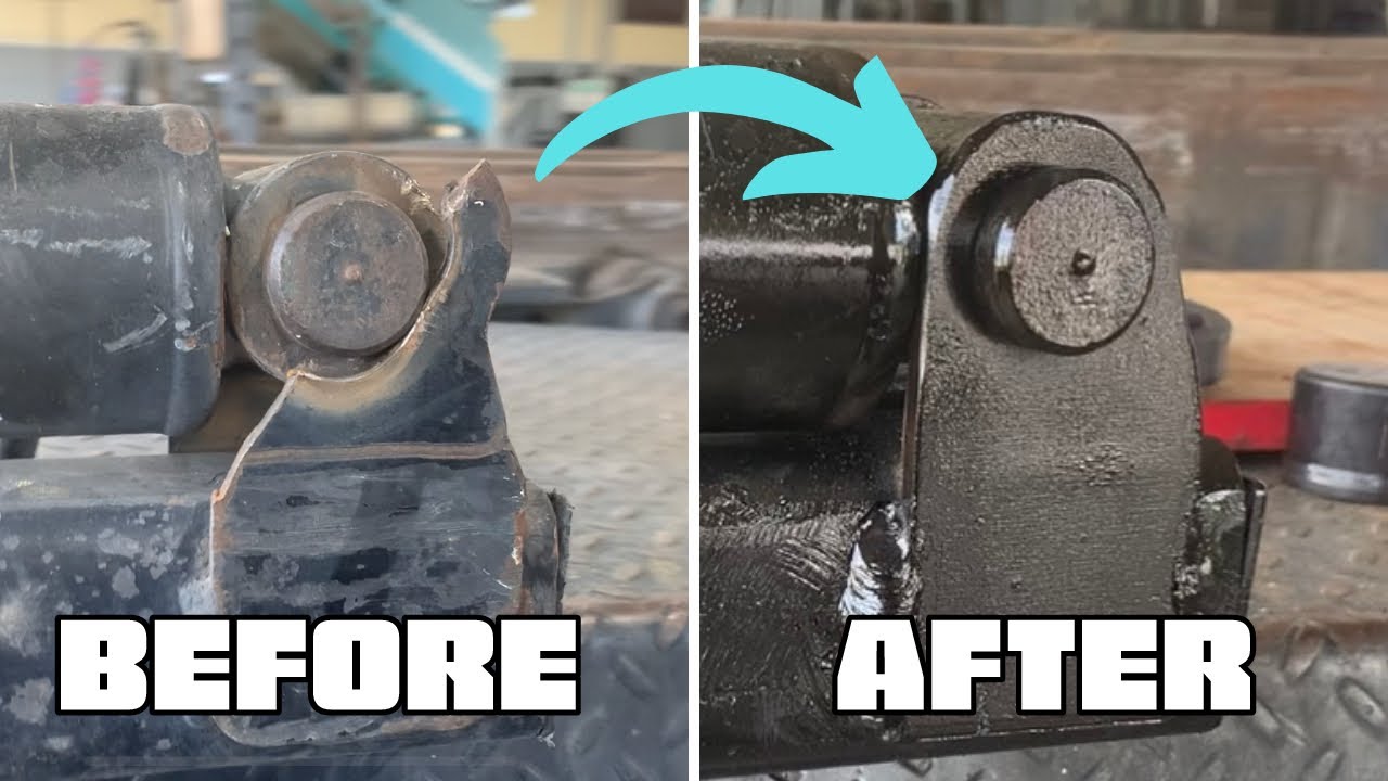 REPLACE Lift Cilinder eye - Fabrication and welding - YouTube