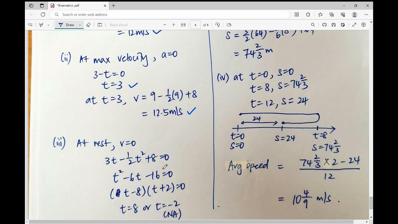 Kinematics using Integration 3 - YouTube