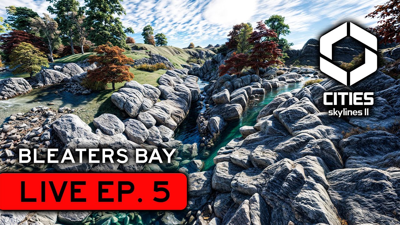 🔴 Part 2 | Detailing our shoreline! | Bleaters Bay - Ep 5 | LIVE Modded ...